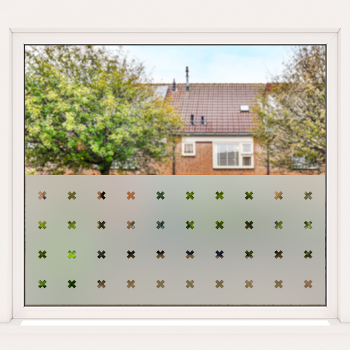 Horizontal window film - CrossesX | UNIQUEWINKEL