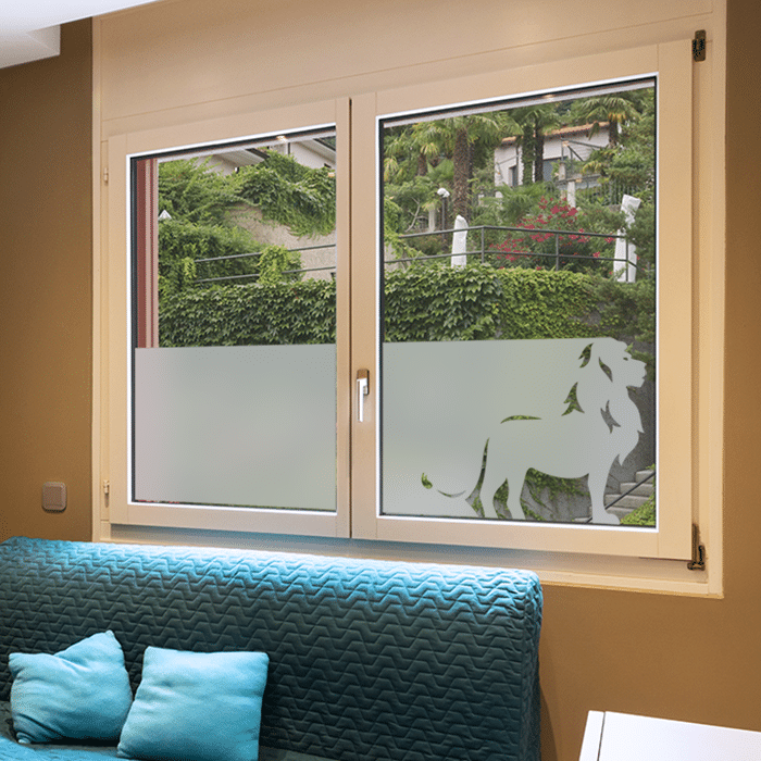 Horizontale raamfolie - Leeuw | UNIQUEWINKEL